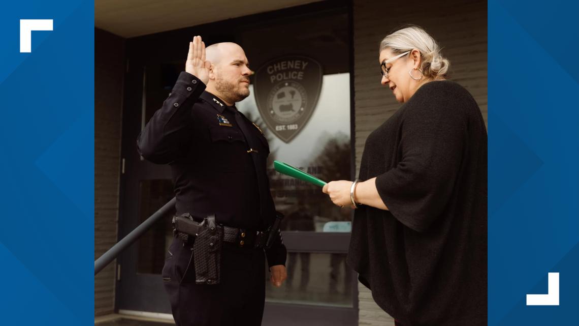 Cheney Police Department swears in interim chief of police | krem.com
