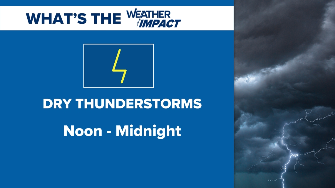 Elevated fire danger in northern WA due to possible dry lightning ...