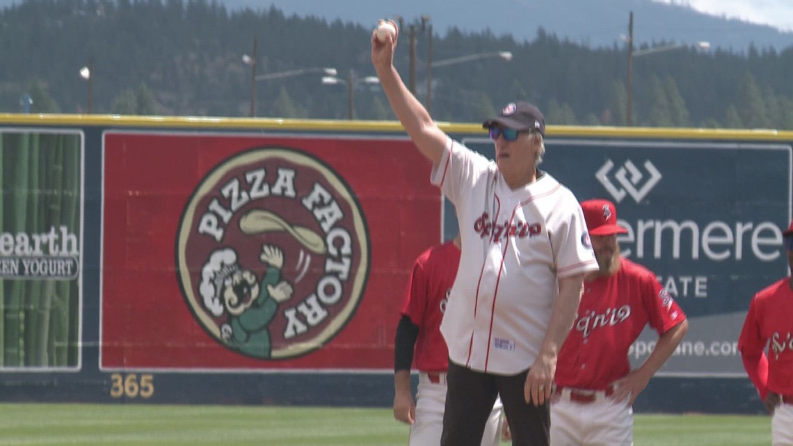 Craig T. Nelson throws out first pitch at Spokane Indians game on ...
