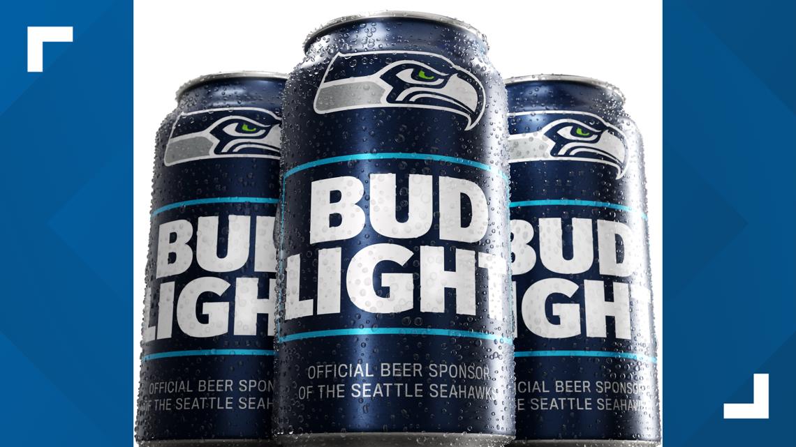 Celebrate the NFL season with Seattle Seahawk Bud Light beer cans ...