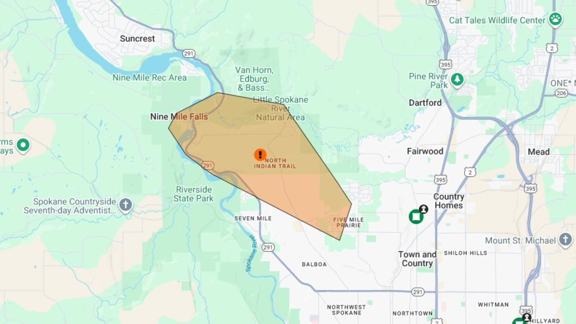Avista plans power shutoff near Nine Mile Falls for fire risk | krem.com