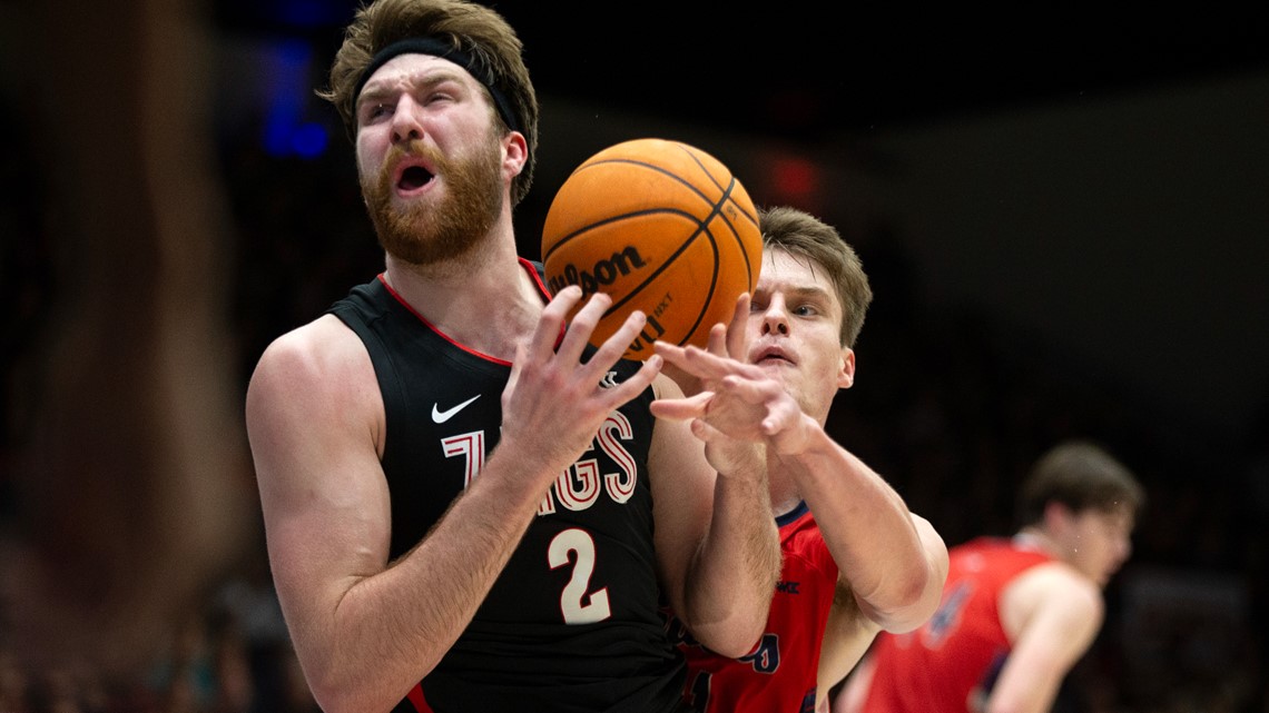 Mahaney leads No. 18 Saint Mary's past No. 12 Gonzaga in OT | krem.com