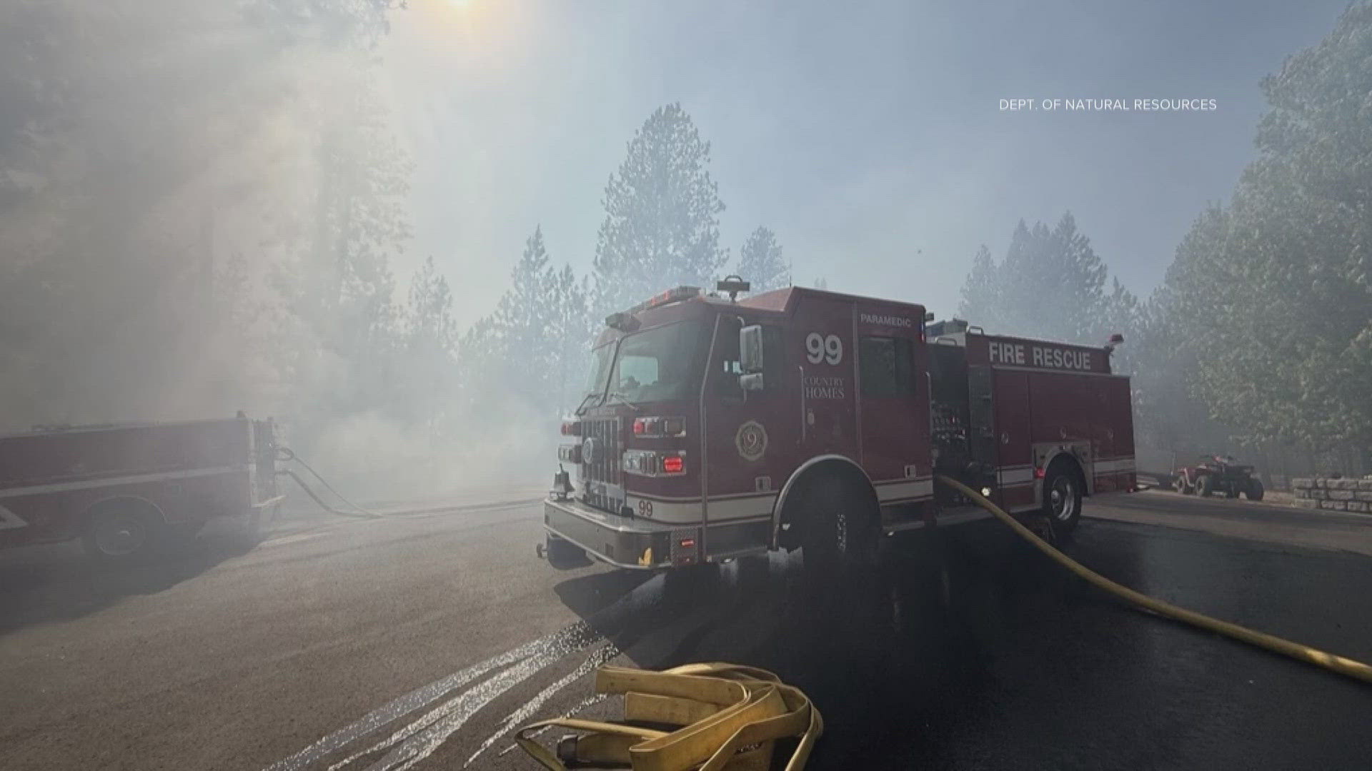 Brush fire south of Mead prompts evacuations | krem.com