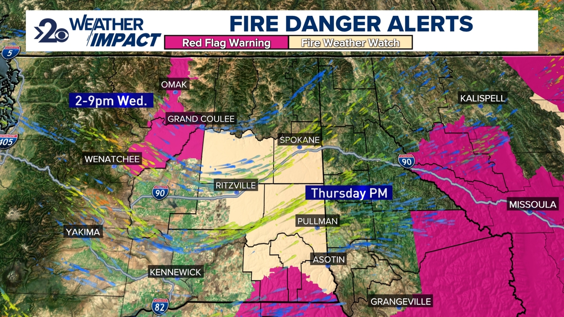 Weather Impact Alert: High Fire Danger for eastern Washington | krem.com