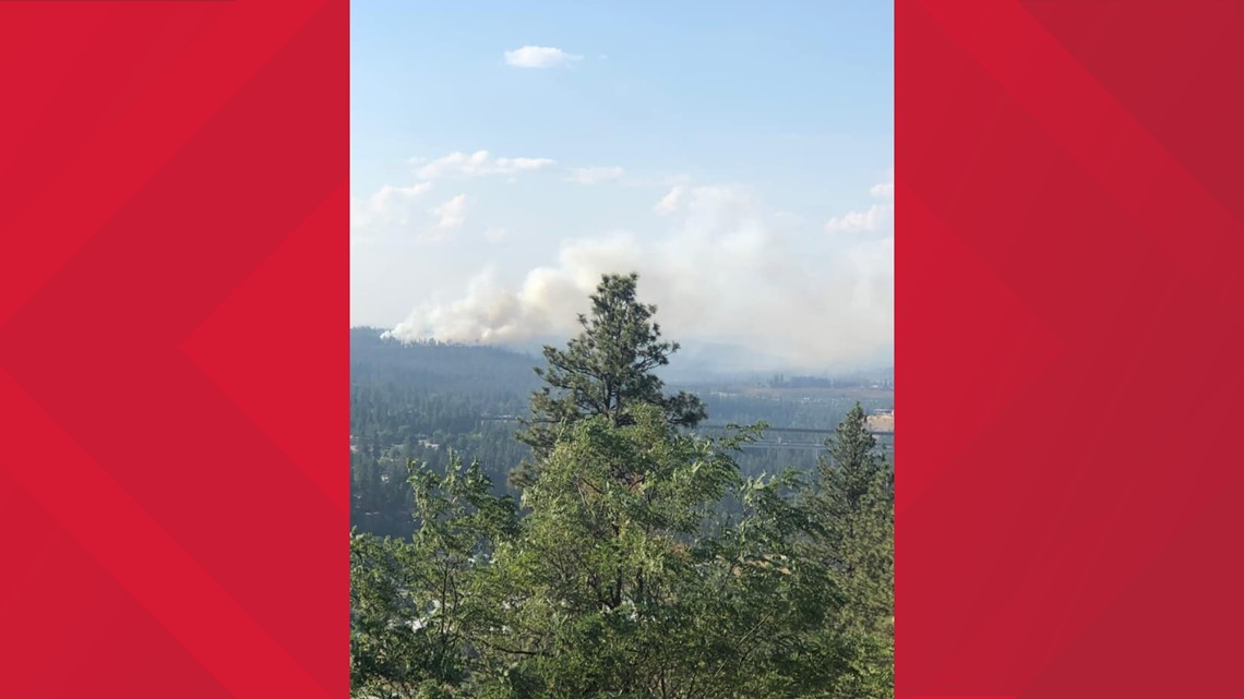 Brush fire burning near Government Way in Spokane | krem.com