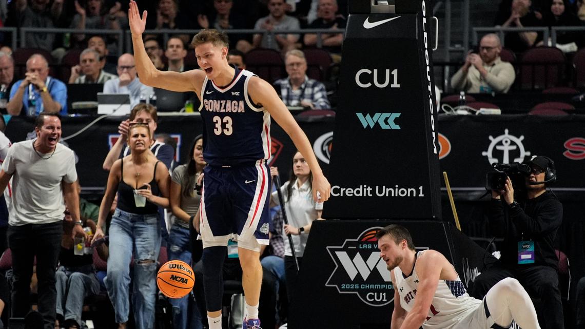 Gonzaga beats No. 19 Saint Mary's 58-51 to capture West Coast ...