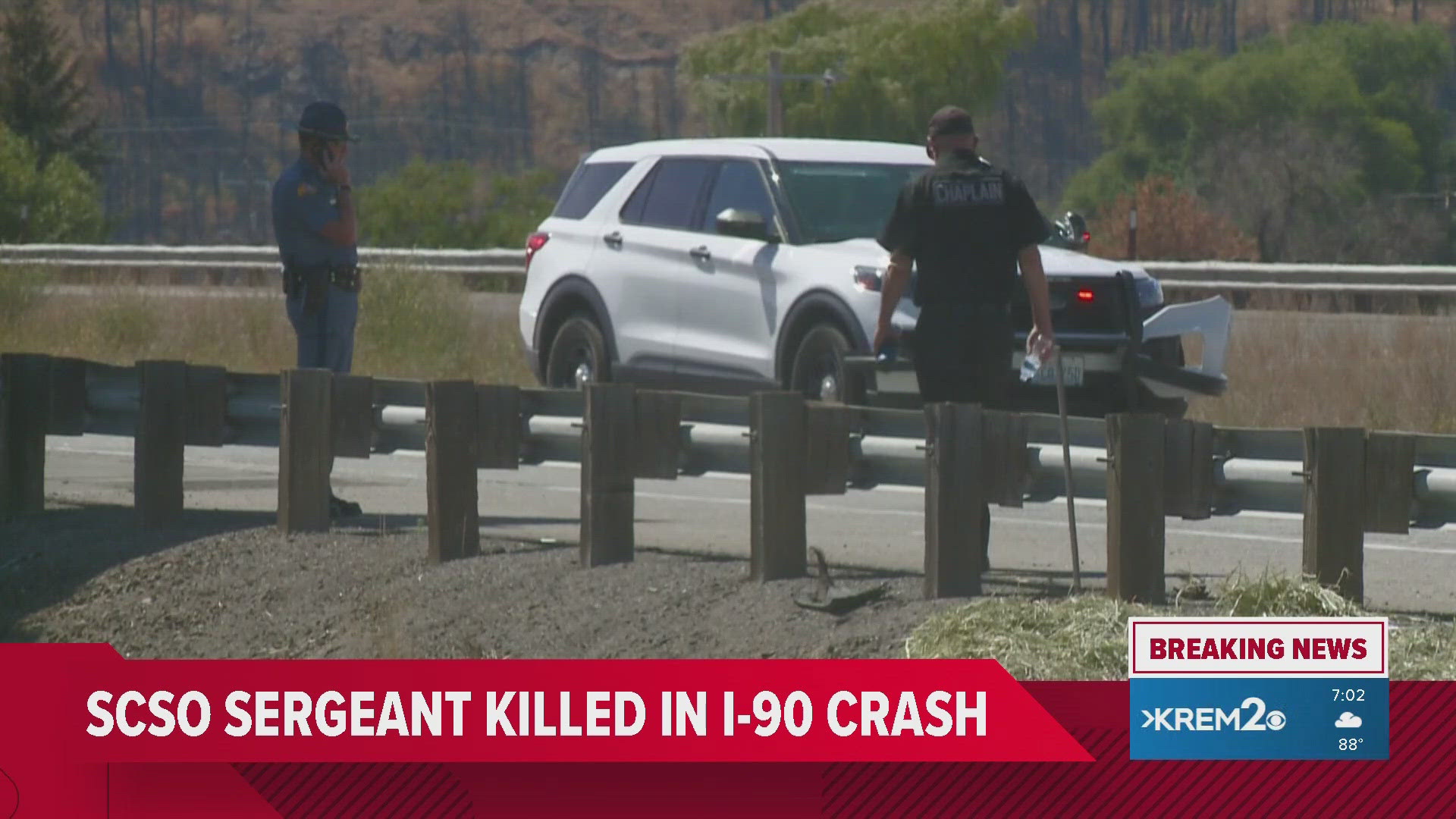 Spokane County Sheriff's Office sergeant killed while responding to I-90 traffic hazard | krem.com