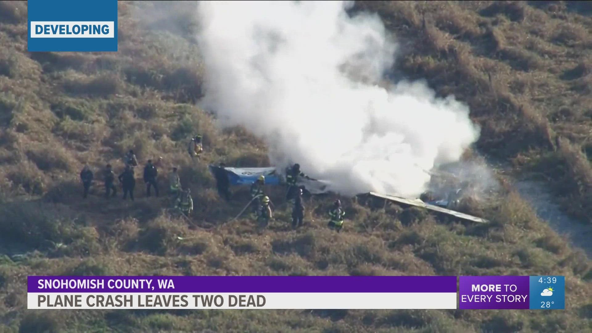 Small single-engine plane crash near Harvey Field leaves 2 people dead ...