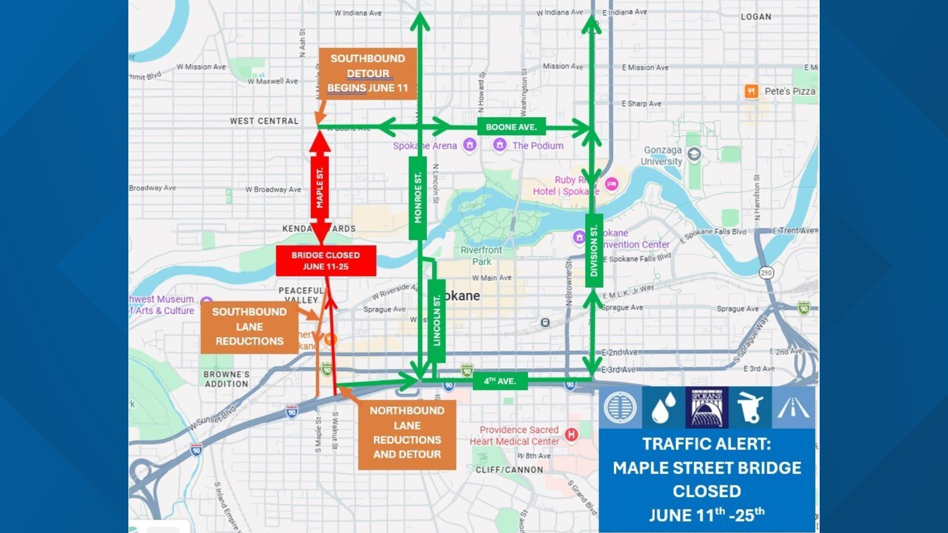 Construction starting Thursday to impact Maple Street Bridge and Greene ...