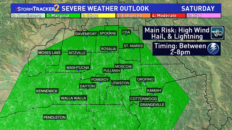 Strong winds, thunderstorms expected in Spokane area on Saturday | krem.com
