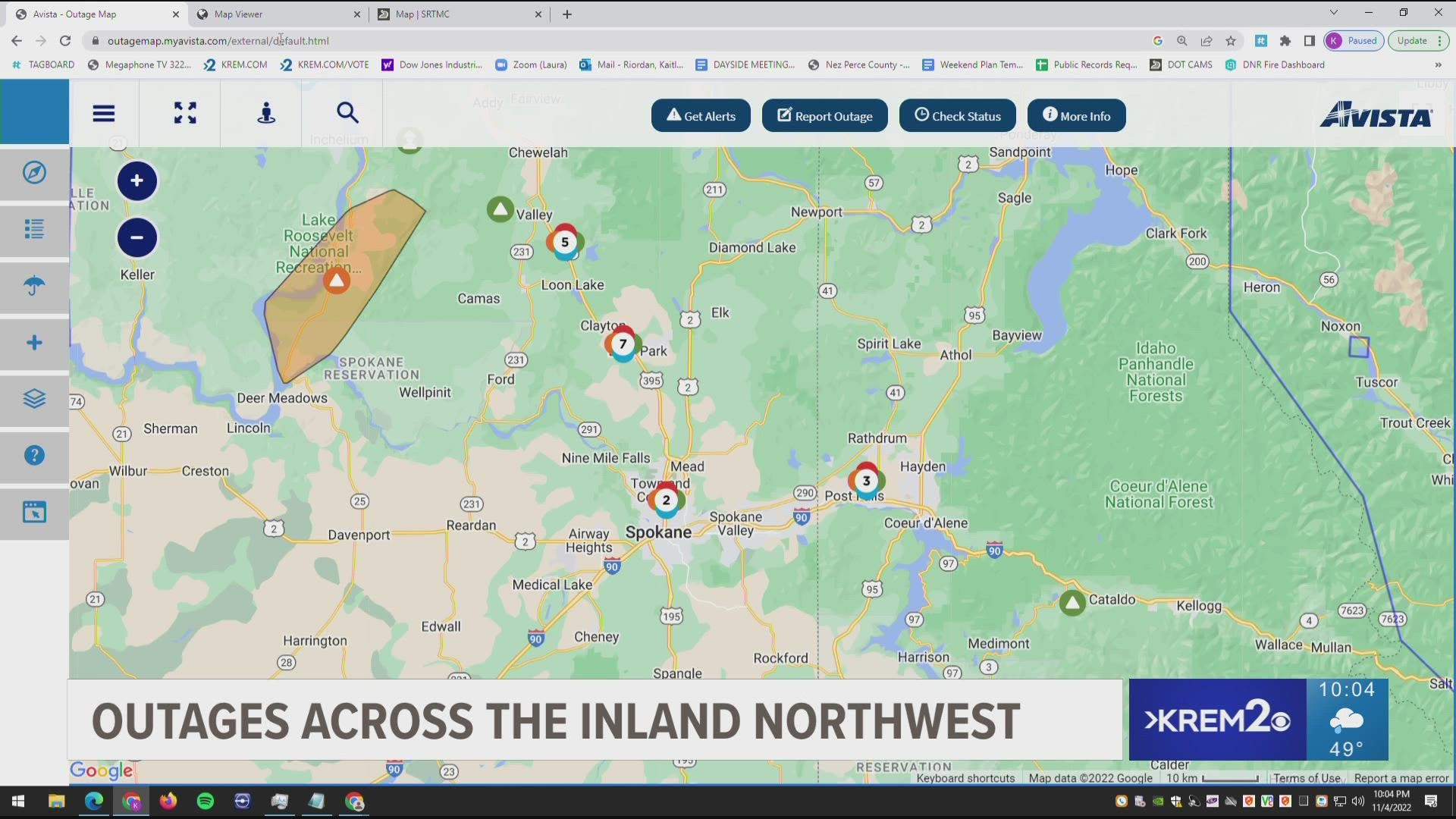 Here are the latest outages from Friday's wind storm | krem.com
