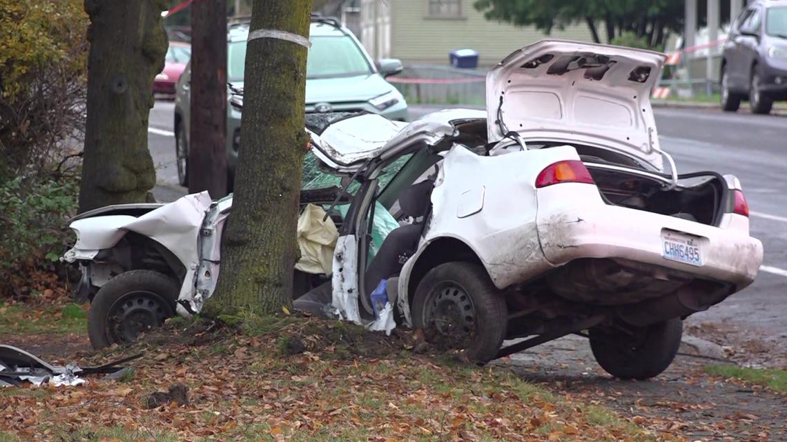 Spokane police investigating deadly single-car crash on South Walnut ...