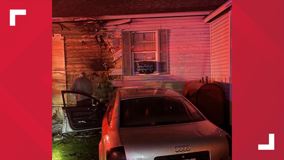Spokane firefighters battle house fire after car crashes into home ...
