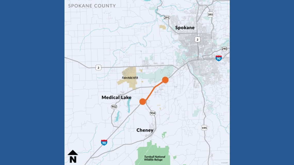 I-90 nighttime lane closures near Spokane start next week due to paving ...