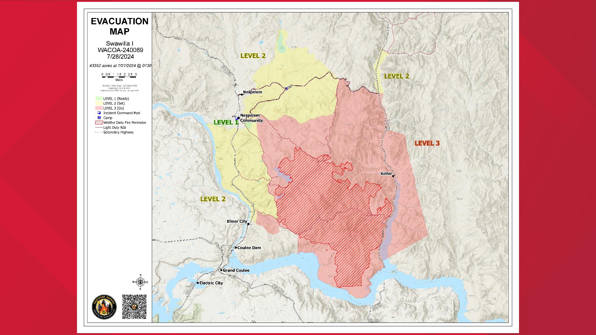 Latest info on Swawilla Fire burning near Keller, Washington | krem.com