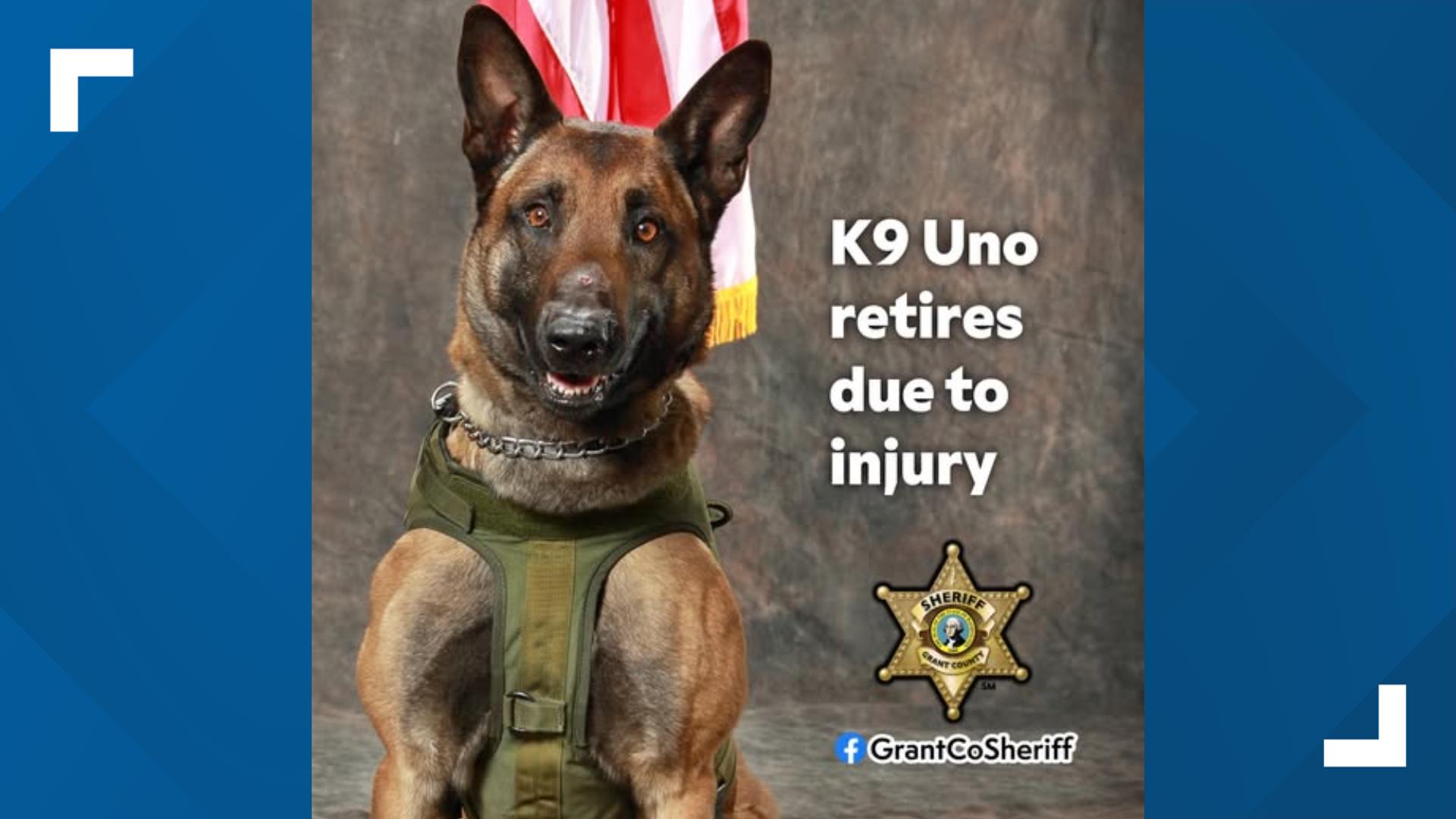 K9 Uno retires from Grant County Sheriff's Office | krem.com