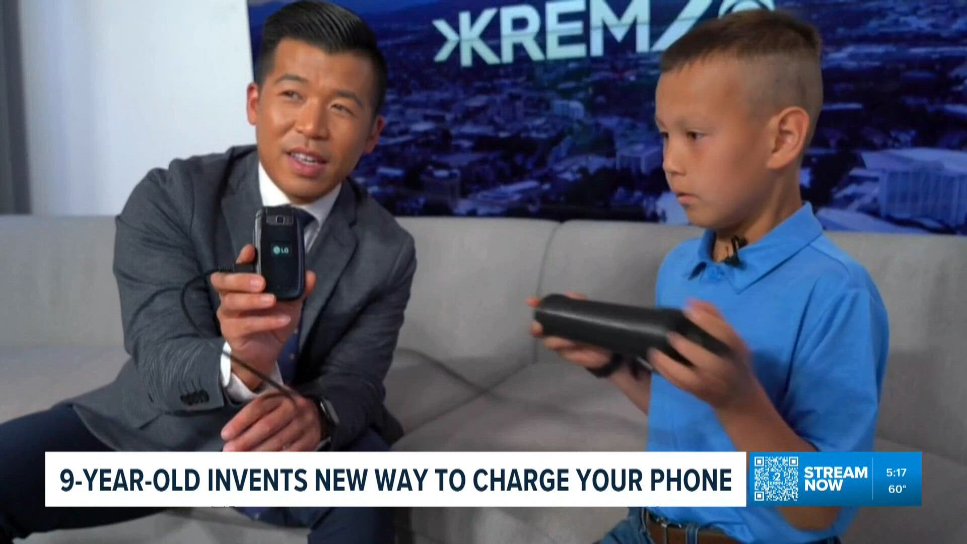 Local nine-year-old invents new way to charge your phone | krem.com