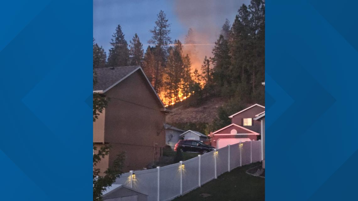 Spokane Fire Department responds to brush fire near Nine Mile Rd | krem.com