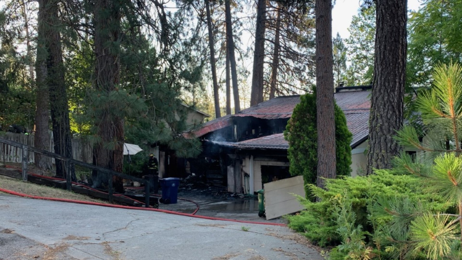 Four people displaced after a fire near Hangman Valley Golf Course ...