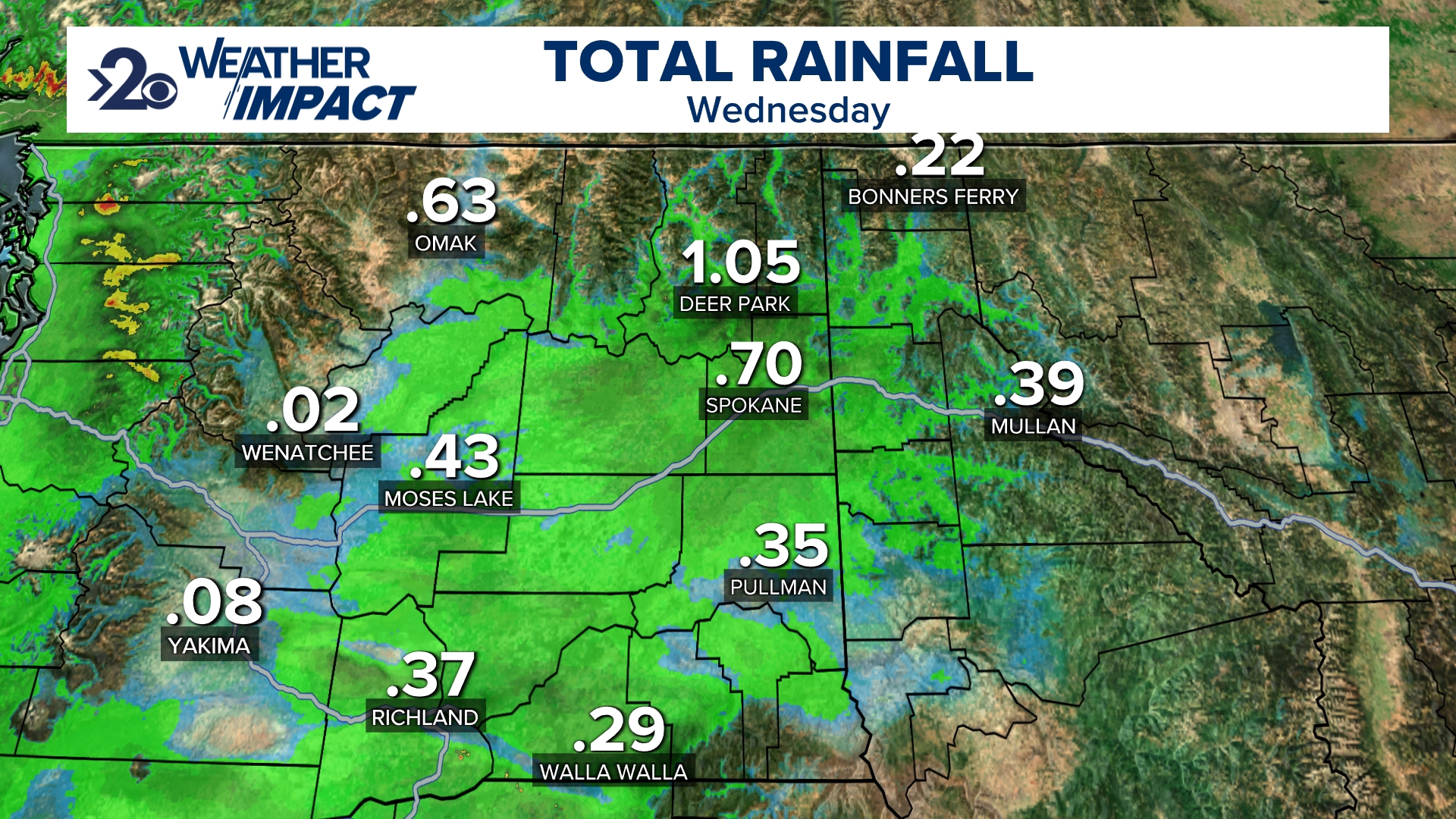 Wednesday's storm accounts for Spokane's wettest day in 2024 | krem.com