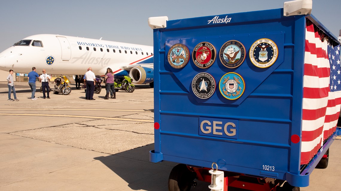 Spokane Airport receives Fallen Hero Cart from Alaska Airlines | krem.com