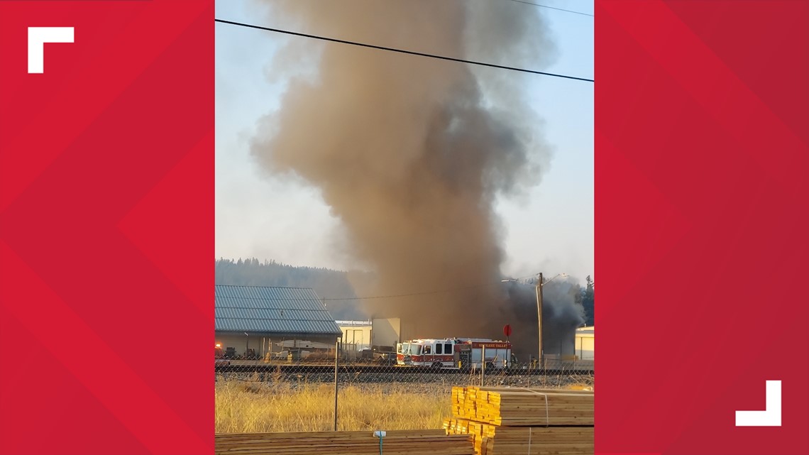 Fire crews respond to hangar fire at Felts Field | krem.com