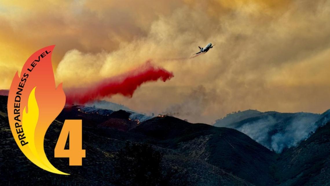 NIFC raises US wildfire preparedness to Level 4 | krem.com