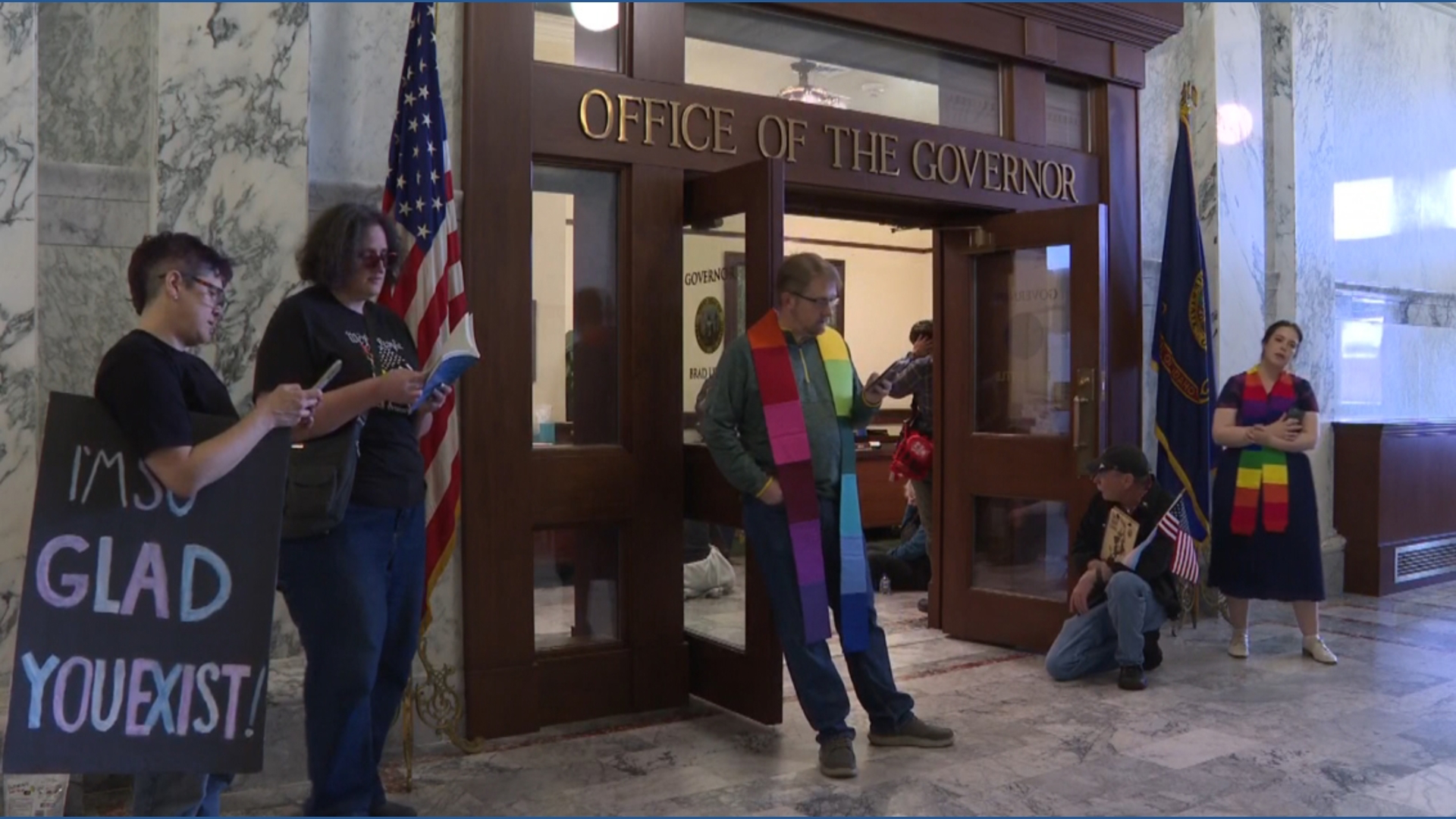Protesters arrested after a ‘sit-in’ at governor's office against Idaho ...