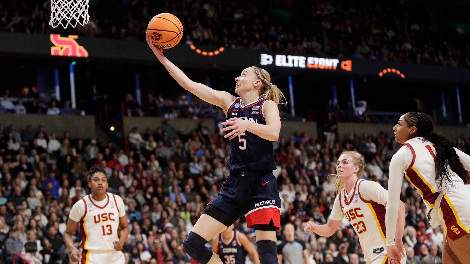 UConn superstar Paige Bueckers on Huskies defeating USC to head to ...